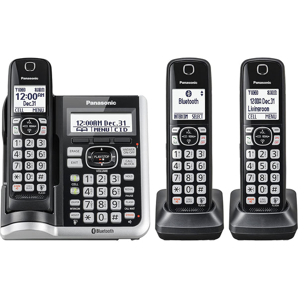 Panasonic Bluetooth Cordless Landline Home Phone System with Answering ...